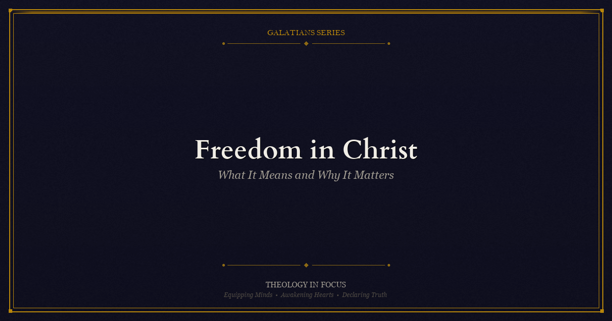 Freedom in Christ: What It Means and Why It Matters | Theology In Focus