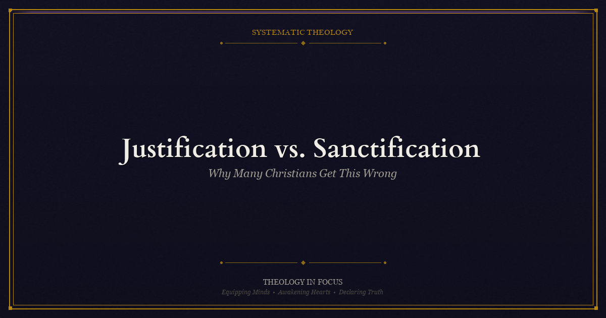 Justification vs. Sanctification: Why Christians Get This Wrong ...