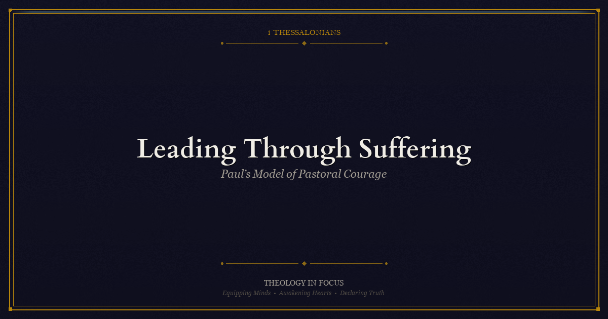Supplemental Study: Leading Through Suffering | Theology In Focus