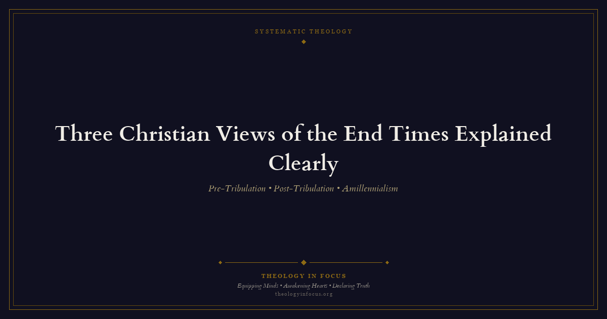 Three Christian Views of the End Times Explained Clearly | Theology In ...